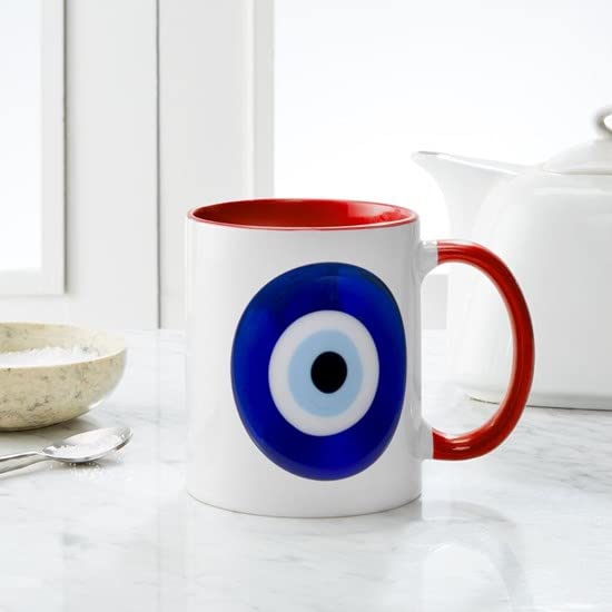 CafePress Nazar Amulet Evil Eye Protection Mugs Ceramic Coffee Mug, Tea Cup 11 oz