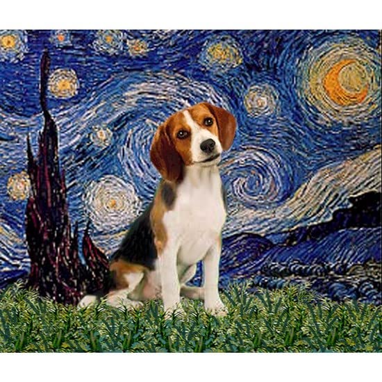 CafePress Starry Night & Beagle Pup Mug Ceramic Coffee Mug, Tea Cup 11 oz