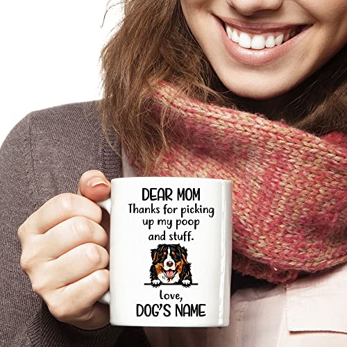 Personalized Bernese Mountain Dog Coffee Mug, Custom Dog Name, Customized Gifts For Dog Mom, Mother's Day, Birthday Halloween Xmas Thanksgiving Gift For Dog Lovers Mugs