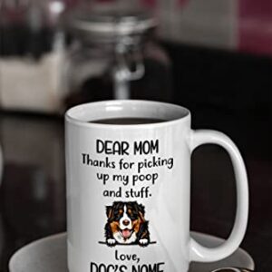 Personalized Bernese Mountain Dog Coffee Mug, Custom Dog Name, Customized Gifts For Dog Mom, Mother's Day, Birthday Halloween Xmas Thanksgiving Gift For Dog Lovers Mugs