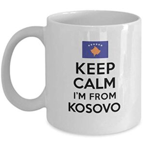 Mug For People Of Kosovo Keep Calm I'm From Kosovo Best Perfect Cool Mug Ideas Coffee Mug Tea Cup Nationality Pride Men Women