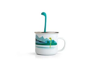 ototo cup of nessie, baby nessie tea infuser mug – tea cup with infuser set – bpa-free dinosaur tea mug with infusers for loose tea – tea cup and strainer