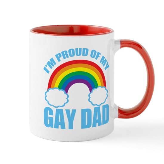 CafePress Gay Dad Mug Ceramic Coffee Mug, Tea Cup 11 oz