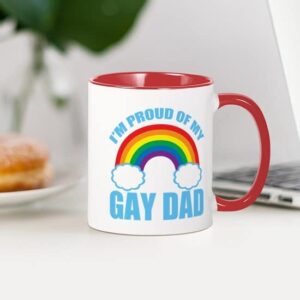 CafePress Gay Dad Mug Ceramic Coffee Mug, Tea Cup 11 oz