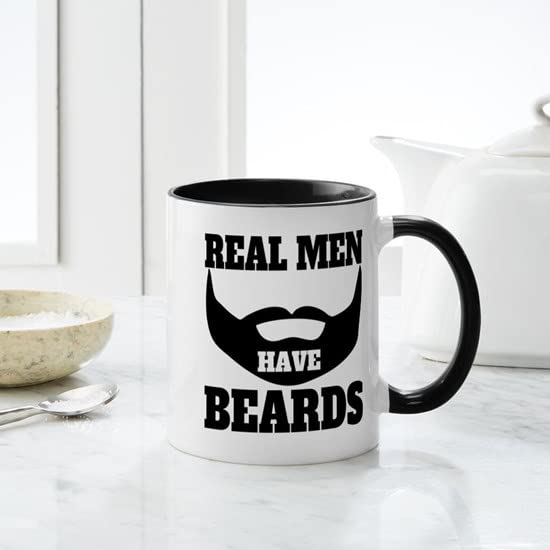 CafePress Real Men Have Beards Mugs Ceramic Coffee Mug, Tea Cup 11 oz