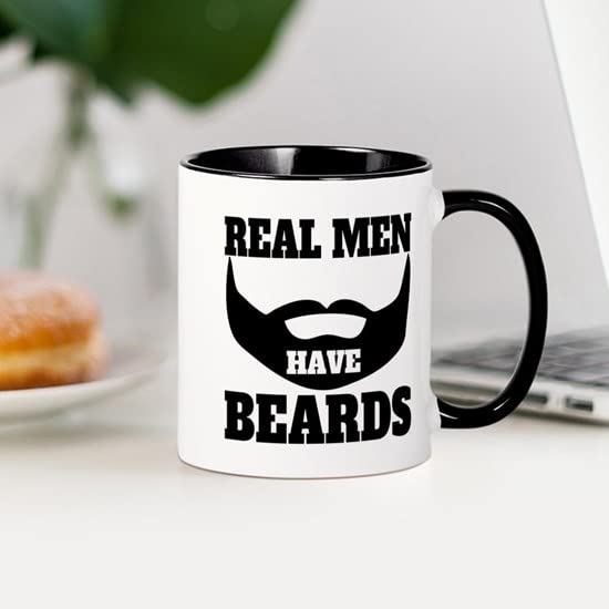 CafePress Real Men Have Beards Mugs Ceramic Coffee Mug, Tea Cup 11 oz