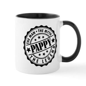 cafepress pappy the man the myth the legend mugs ceramic coffee mug, tea cup 11 oz