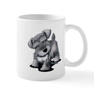 cafepress kiniart silver schnauzer mug ceramic coffee mug, tea cup 11 oz