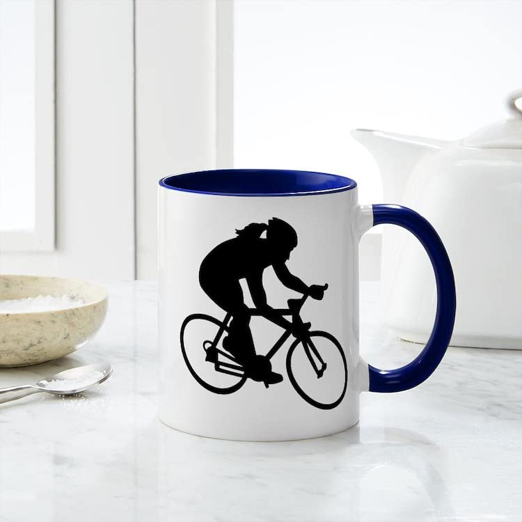 CafePress Cycling Woman Girl Ceramic Mug Ceramic Coffee Mug, Tea Cup 11 oz