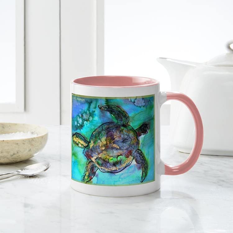 CafePress Sea Turtle, Wildlife Art! Ceramic Mug Ceramic Coffee Mug, Tea Cup 11 oz