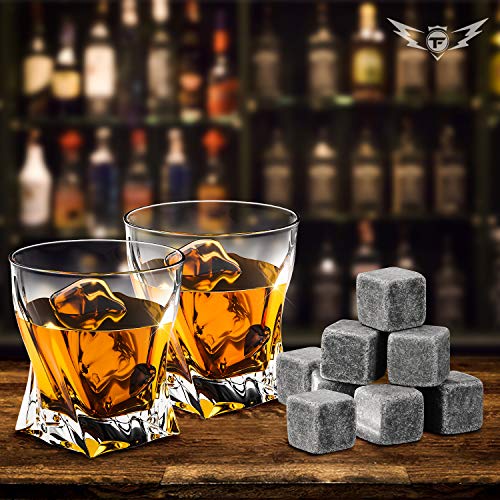 Whiskey Glasses Gift Set - Whisky Gifts for Men | Fill this Whiskey Glass Set with Your Favorite Bourbon or Scotch | Cool Gifts for Men, Father's Day Gift for Dad or Brother, Man Cave Accessories