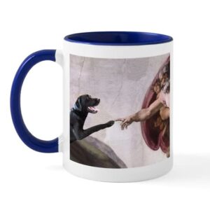 cafepress black lab mug ceramic coffee mug, tea cup 11 oz