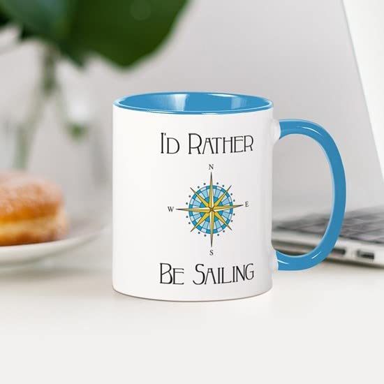 CafePress Id Rather Be Sailing Mugs Ceramic Coffee Mug, Tea Cup 11 oz