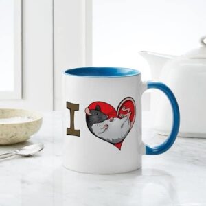 CafePress I Heart Rats (Albino And Hooded) Mug Ceramic Coffee Mug, Tea Cup 11 oz