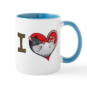 CafePress I Heart Rats (Albino And Hooded) Mug Ceramic Coffee Mug, Tea Cup 11 oz