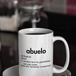 Dictionary Definition Fathers Day Gift Grandpa Abuelo Coffee Mug, Tee for Men Guys, Sarcastic Sense Of Humor Tea Cup