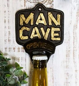 ebros gift rustic western vintage man cave open here cast iron rust bronze finish metal wall soda beer bottle cap opener 5″ high home office cabin lodge country ranch home party accent (1)