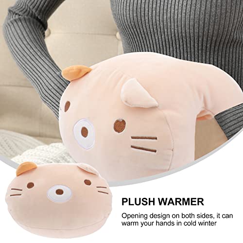 Abaodam Plush Portable Hand Warmer Safe and Reliable Household Warm Items Pillow with Hand Warmer (Cat)