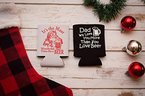 Funny Christmas Stocking Stuffer for Dad Husband Men Santa Beer Lover Gift - Set of 2