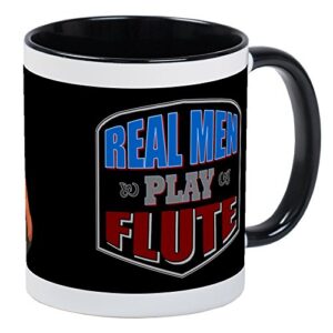 CafePress Real Men Play Flute Mug Ceramic Coffee Mug, Tea Cup 11 oz