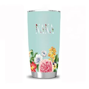 waldeal gifts for nana, grandma tumbler from grandchildren, 20 oz thermal tumbler with flip lid, mothers day birthday christmas gift for gigi, grandma again, new gigi