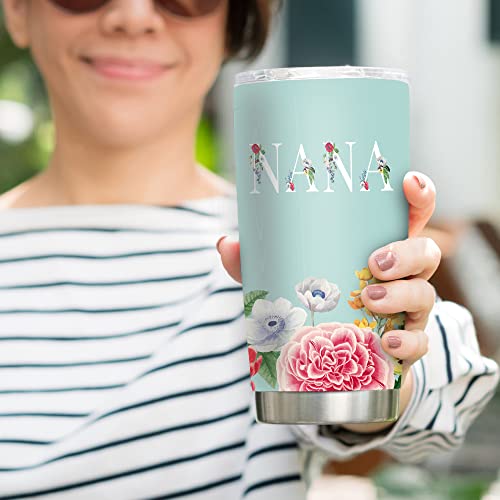 Waldeal Gifts for Nana, Grandma Tumbler From Grandchildren, 20 Oz Thermal Tumbler with Flip Lid, Mothers Day Birthday Christmas Gift for Gigi, Grandma Again, New Gigi