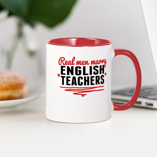 CafePress Real Men Marry English Teachers Mugs Ceramic Coffee Mug, Tea Cup 11 oz