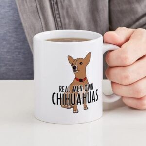 CafePress Real Men Own Chihuahuas Ceramic Coffee Mug, Tea Cup 11 oz