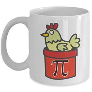 Chicken Pot Pie Coffee & Tea Gift Mug, Best Cute Math Pun Gifts for Him, Her, Men & Women Math Teacher, Geek, Nerd or Student and Foodie (11oz)