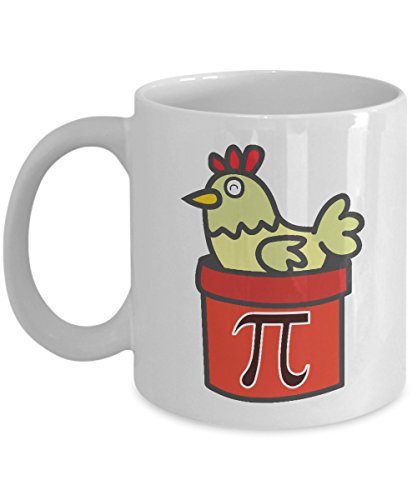 Chicken Pot Pie Coffee & Tea Gift Mug, Best Cute Math Pun Gifts for Him, Her, Men & Women Math Teacher, Geek, Nerd or Student and Foodie (11oz)