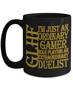 gamer mug – i’m just an ordinary gamer – large glhf game coffee cup – birthday anniversary christmas gift stocking stuffer – gamer husband wife boyfriend girlfriend friend co-worker men women