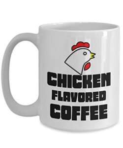 chicken mug – chicken flavored coffee – large ship captain coffee cup – birthday anniversary christmas gift stocking stuffer – chicken lover husband wife boyfriend girlfriend brother sister men women