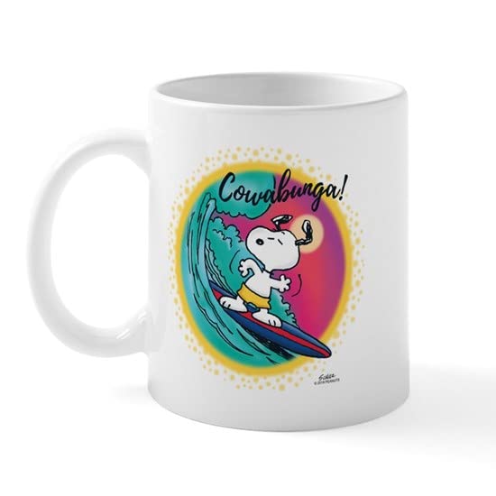 CafePress Snoopy Cowabunga! Mugs Ceramic Coffee Mug, Tea Cup 11 oz