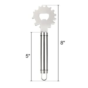 WishDirect Grill Scraper Stainless Steel Bristle-Free Grate Cleaner Tool with 5 inch Handle & Built-in Bottle Opener for BBQ Grills