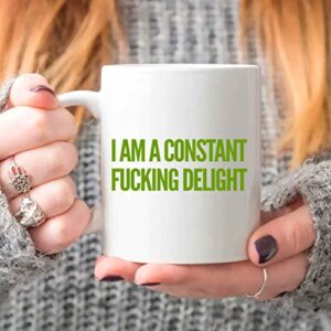 I Am A Constant Fucking Delight Mug Funny Snarky For Women Sarcastic Quote Saying Unique Humor Apologizing Funk This Present With Adult Language Girl Best Friend Q728NJ