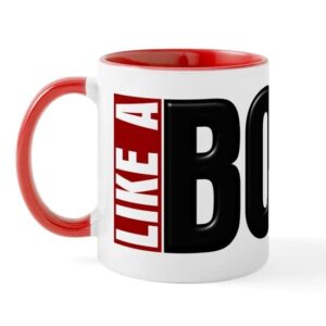 cafepress like a boss mug ceramic coffee mug, tea cup 11 oz