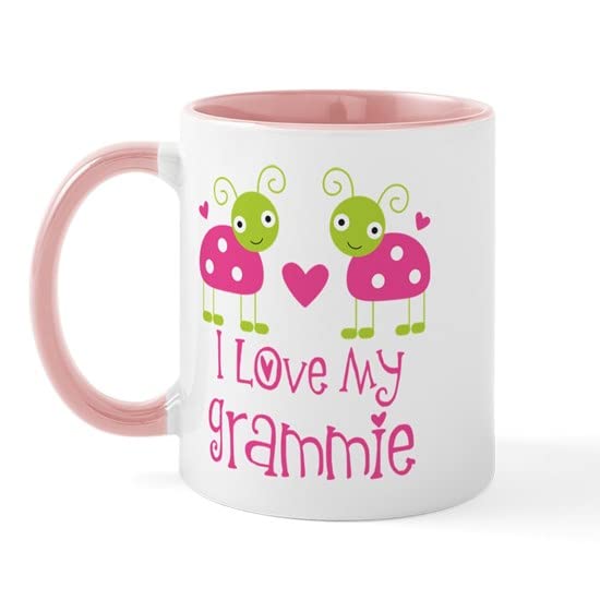 CafePress I Love Grammie Ladybug Mug Ceramic Coffee Mug, Tea Cup 11 oz