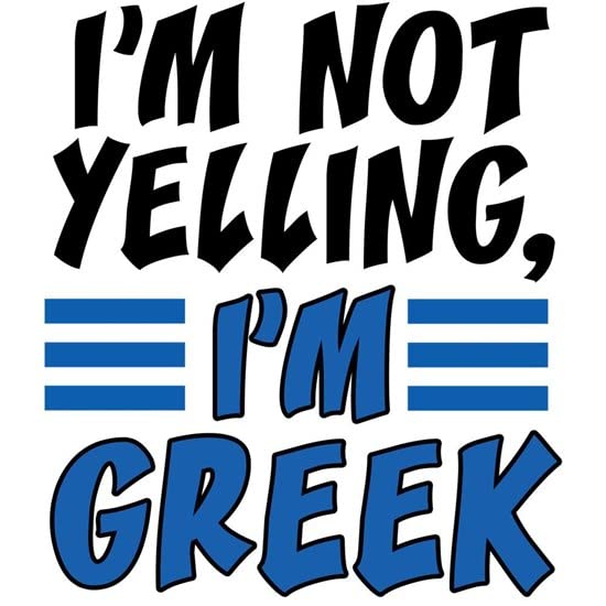 CafePress I'm Not Yelling I'm Greek Mugs Ceramic Coffee Mug, Tea Cup 11 oz