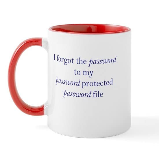 CafePress Forgot My Password Mug Ceramic Coffee Mug, Tea Cup 11 oz