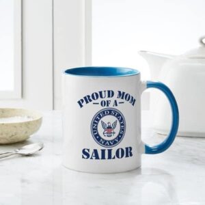 CafePress Proud Mom Of A US Navy Sailor Mug Ceramic Coffee Mug, Tea Cup 11 oz