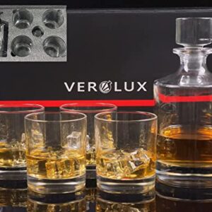 Verolux Whiskey Decanter 2 Sets in Gift Box - Christmas Holiday, Birthday gifts for men and women - Home Bar Accessories for Bourbon, Scotch, Liquor, Whisky, Gin, Rum, Tequila, Vodka and Brandy