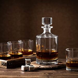 Verolux Whiskey Decanter 2 Sets in Gift Box - Christmas Holiday, Birthday gifts for men and women - Home Bar Accessories for Bourbon, Scotch, Liquor, Whisky, Gin, Rum, Tequila, Vodka and Brandy