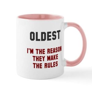 cafepress oldest middle youngest rules mug ceramic coffee mug, tea cup 11 oz