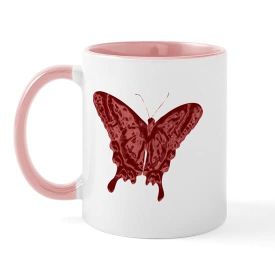 CafePress Red Butterfly Mug Ceramic Coffee Mug, Tea Cup 11 oz