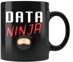 data ninja mug, data scientist gift, data scientist mug, data science mug, data science gift, big data gift, big data coffee mug #d988, black