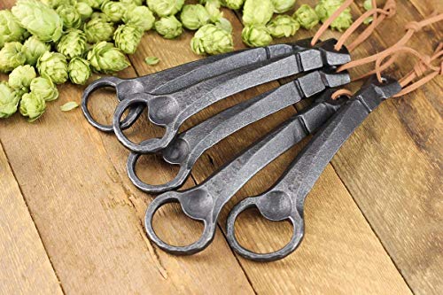 Bottle Opener - Black Dog Ironworks | Beer Opener, Hand Forged Iron Gift for Men | Great Gift for Groomsmen, Fathers Day or 6 year anniversary | Henley Style