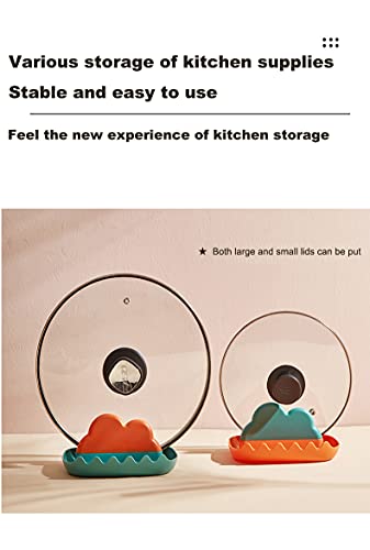 Spoon Rest with Pot Lid Holder, kitchen gadget set, used in kitchen neat cutlery-Multi-set (cloud)