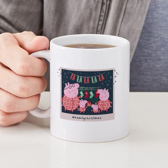 CafePress Peppa Pig Family Christmas Ceramic Coffee Mug, Tea Cup 11 oz