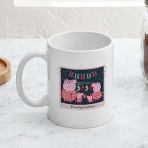 CafePress Peppa Pig Family Christmas Ceramic Coffee Mug, Tea Cup 11 oz