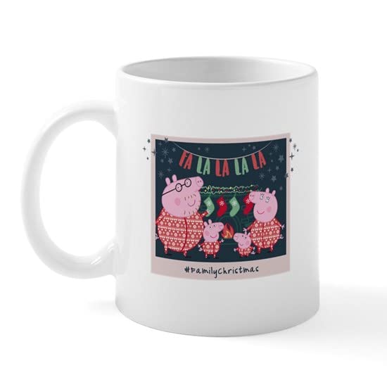 CafePress Peppa Pig Family Christmas Ceramic Coffee Mug, Tea Cup 11 oz